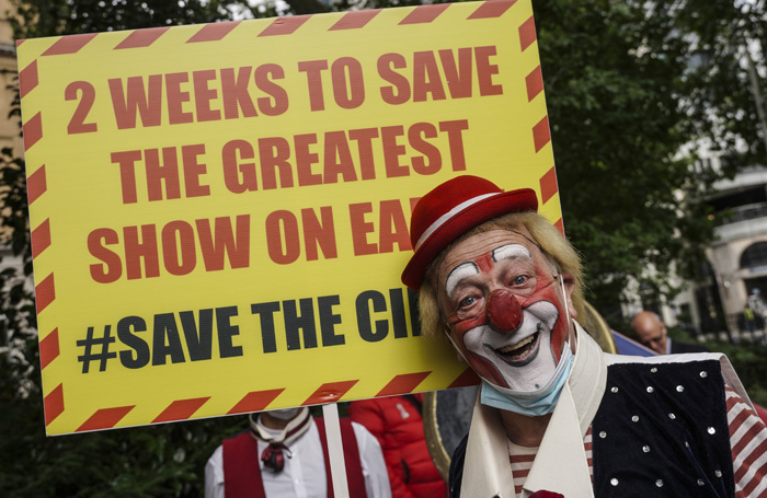 Circus performers march on Downing Street warning sector could collapse ...