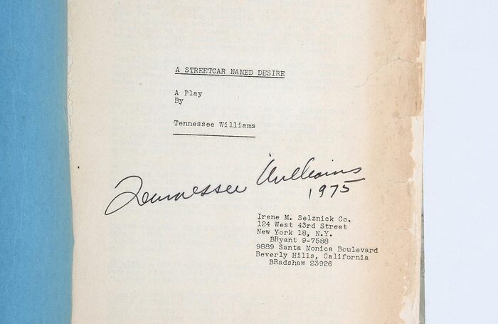 Rare books dealer unveils theatre treasures including signed Streetcar ...