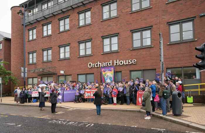 Protesters rally against 'devastating' arts funding drought in Northern ...