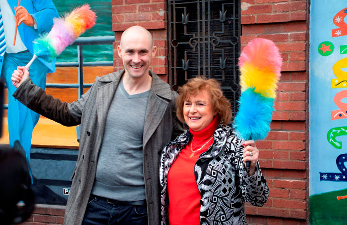 Ken Dodd murals unveiled outside Liverpool's Royal Court theatre